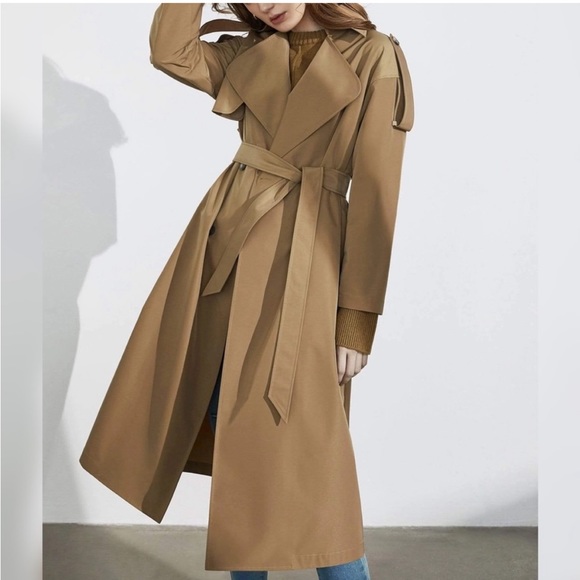 Jackets & Coats | Jing Luxe Camel Full Length Trench Coat | Poshmark